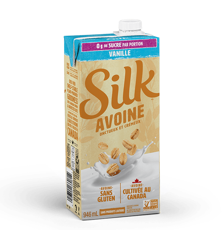 Lait d’avoine saveur vanille non sucré longue conservation | Silk Canada
